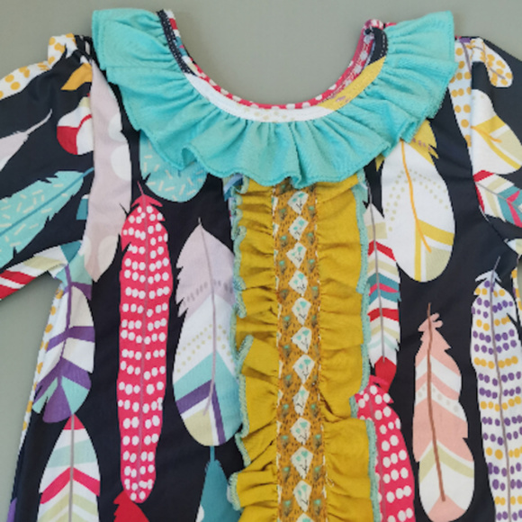 One Pieces | Boutique Feather Baby Girls Ruffle Romper Jumpsui | Poshmark